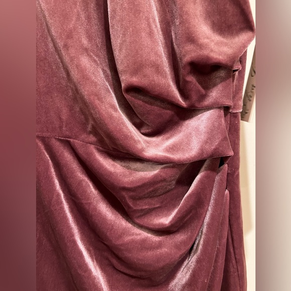 Eliza J | Dresses | Eliza J Womens Mauve Velvet Long Sleeve Midi Dress ...